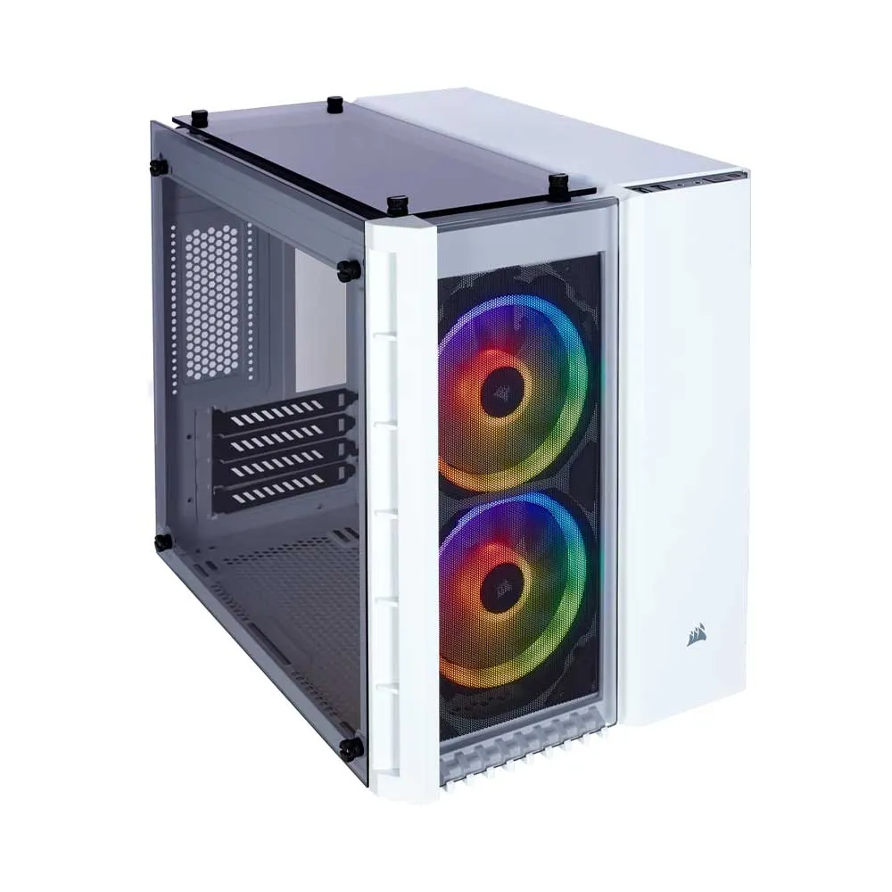 CORSAIR Crystal 280X RGB Micro-ATX Case, 2 RGB Fans, Lighting Node PRO ...