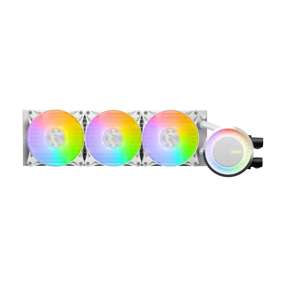 MSI MAG CORELIQUID E360 - AIO RGB CPU Liquid Cooler - 360mm Radiator - 3 x 120mm ARGB PWN Fans ...