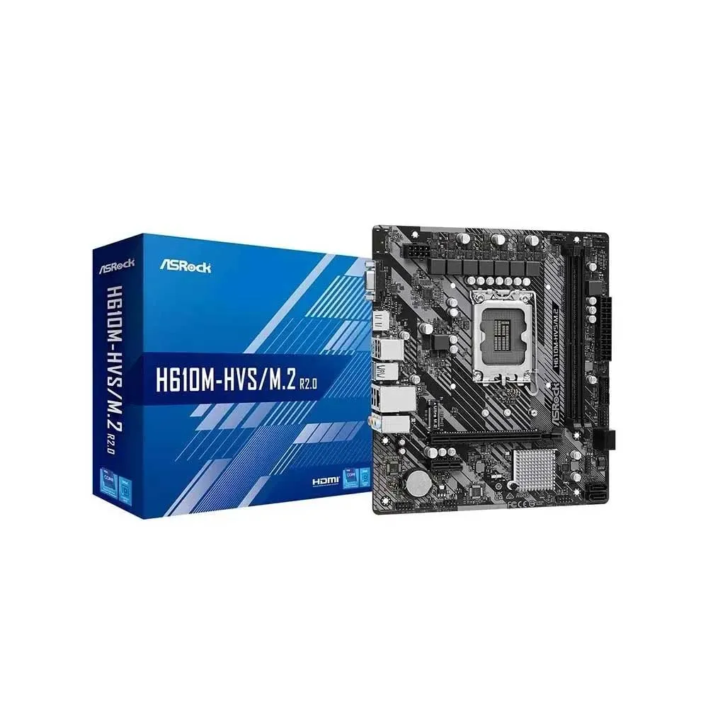 ASRock H610M-HVS/M.2 R2.0, Intel H610, LGA1700, Micro ATX, 2 DDR4, VGA ...