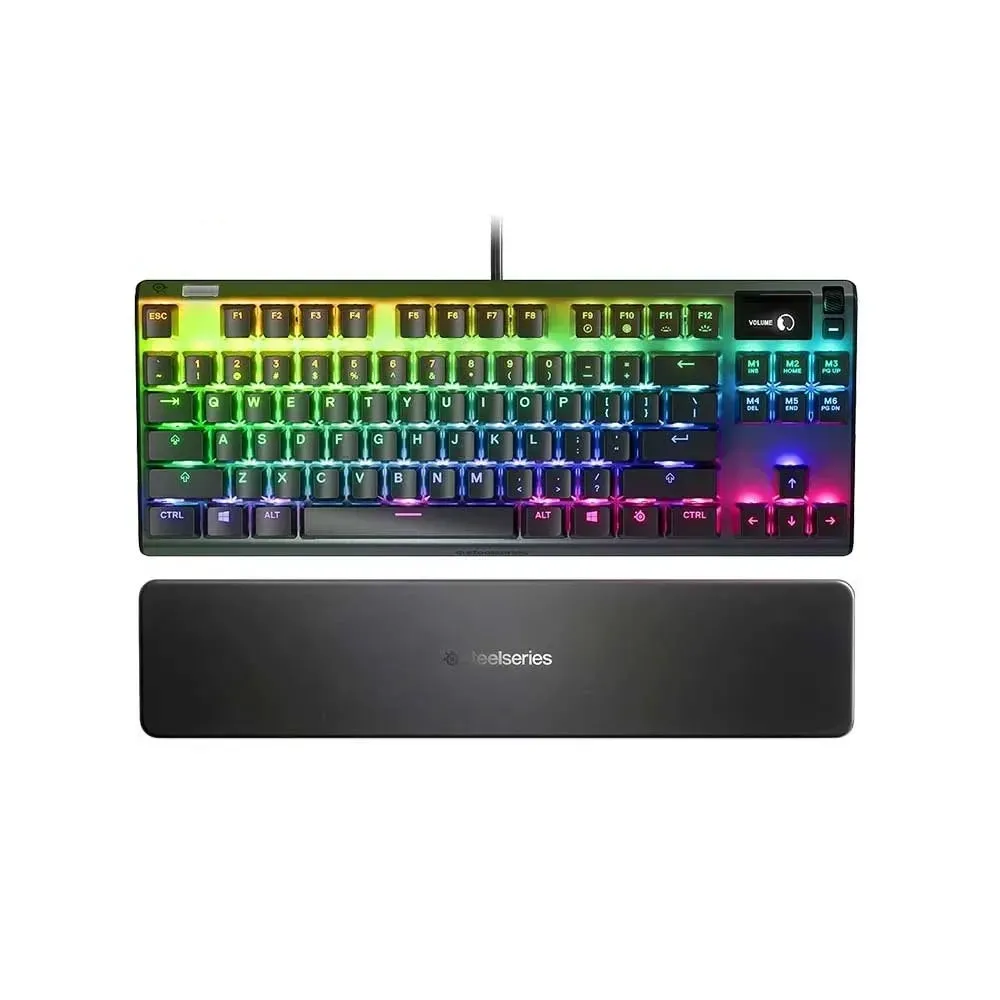 SteelSeries Apex 7 Wired TKL Compact Mechanical Gaming Keyboard, OLED Smart Display, USB, Linear ...
