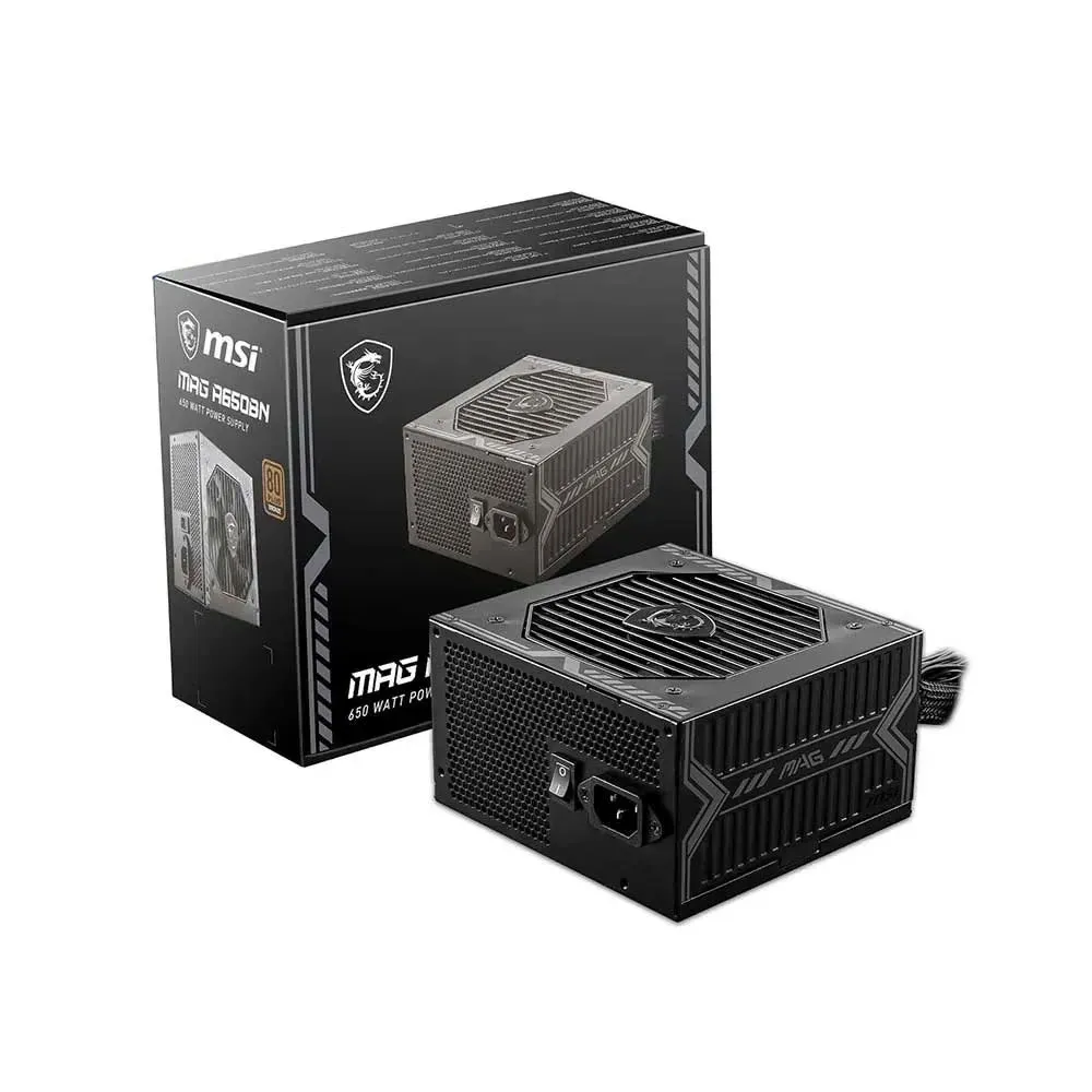 MSI MAG A650BN Gaming Power Supply - 80 Plus Bronze Certified 650W ...