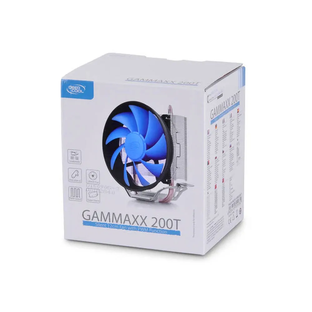 DeepCool GAMMAXX 200T CPU Cooler 2 Heatpipes 120mm PWM function Fan CPU ...