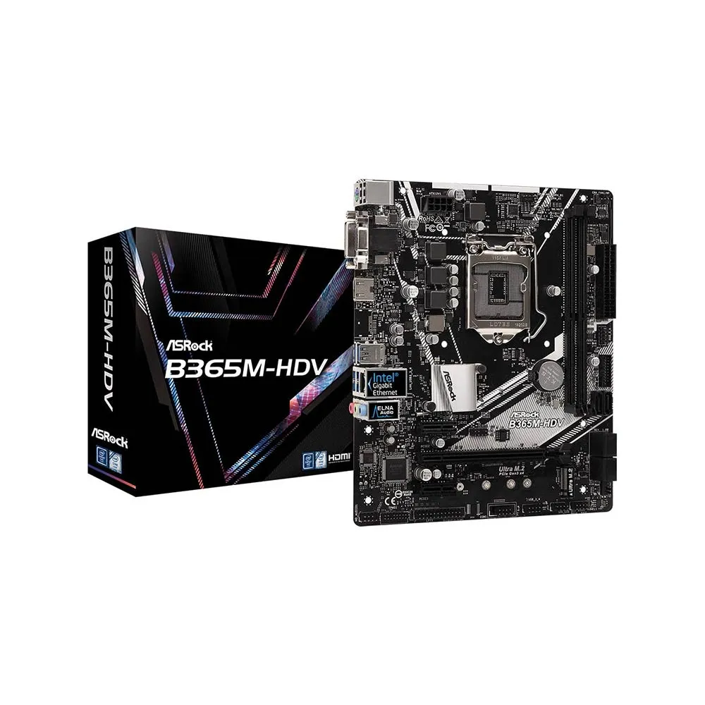ASRock B365M-HDV Intel B365 Chipset Motherboard, LGA 1151, DDR4, PCIe 3.0