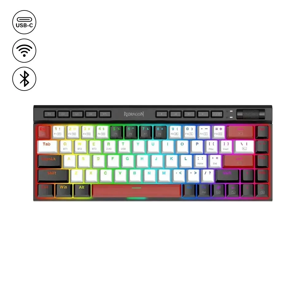 Redragon Magic-wand Mini K635WBR-RGB-PRO BT5.0/3.0/2.4G/Type C wired 3 ...