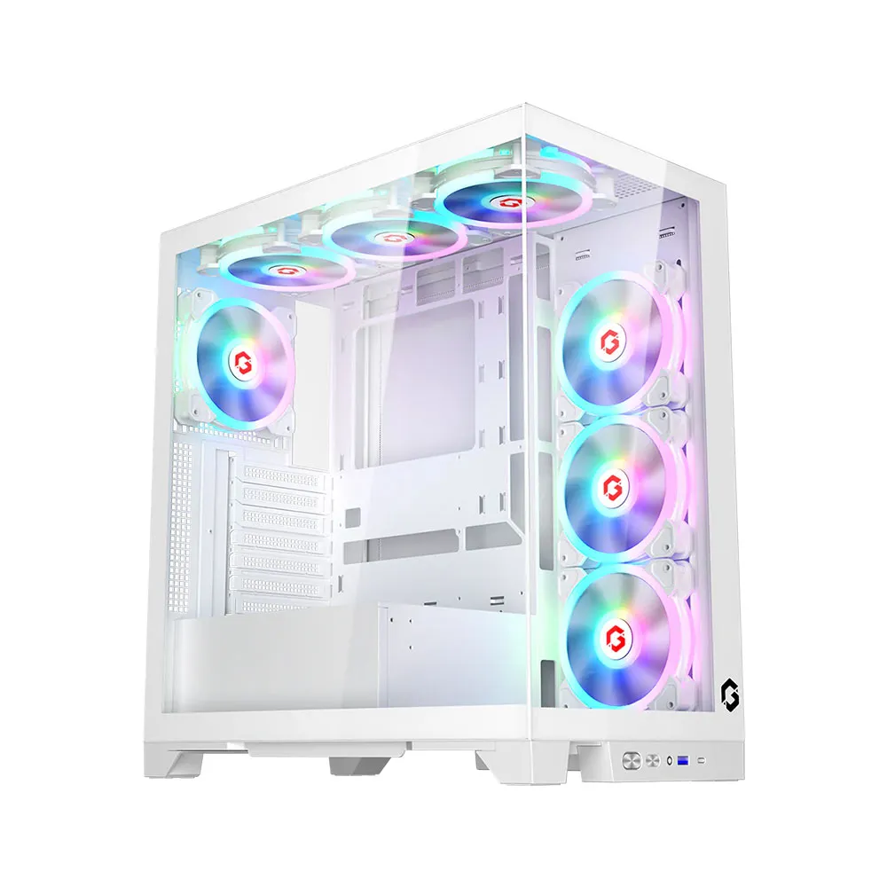 GAMEON Emperor Arctic IV Series Mid Tower PC Gaming Case, 120mm ARGB ...