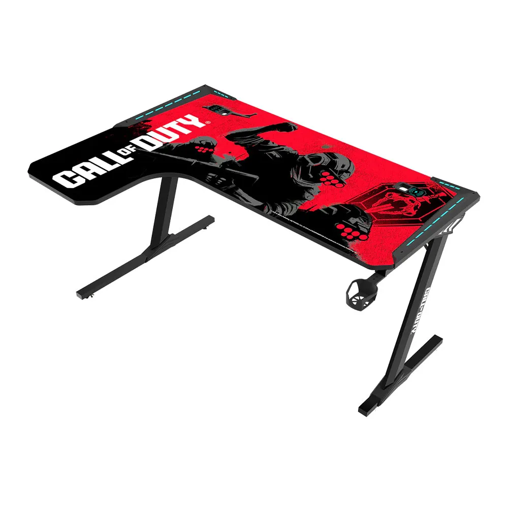 Call Of Duty BLKOPS6-RAPTOR-L RGB Flowing Light Gaming Desk With Full ...