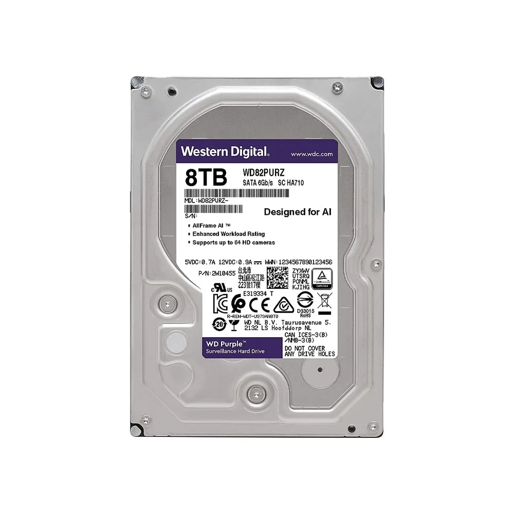 Western Digital - WD 8TB Purple Surveillance Internal Hard Drive