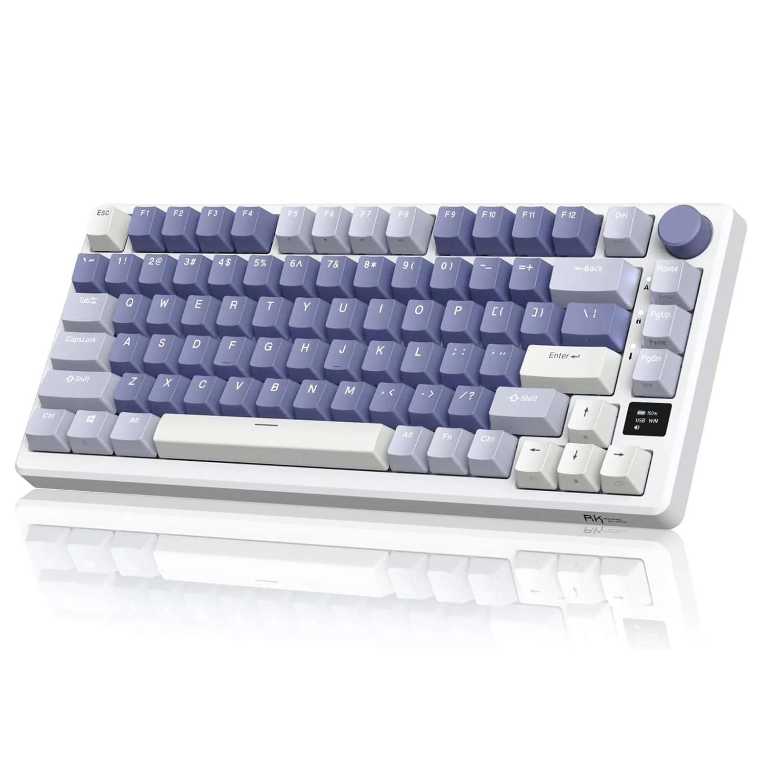 RK ROYAL KLUDGE M75 Mechanical Keyboard with OLED Display and Volume Knob