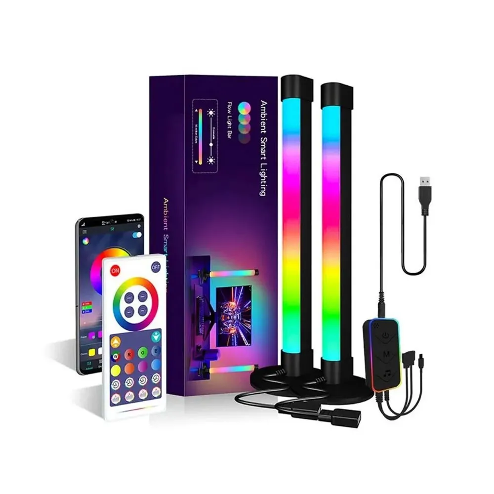 Pack Smart LED Light Bars RGB Light Bar with 8 Scene Modes and Music ...