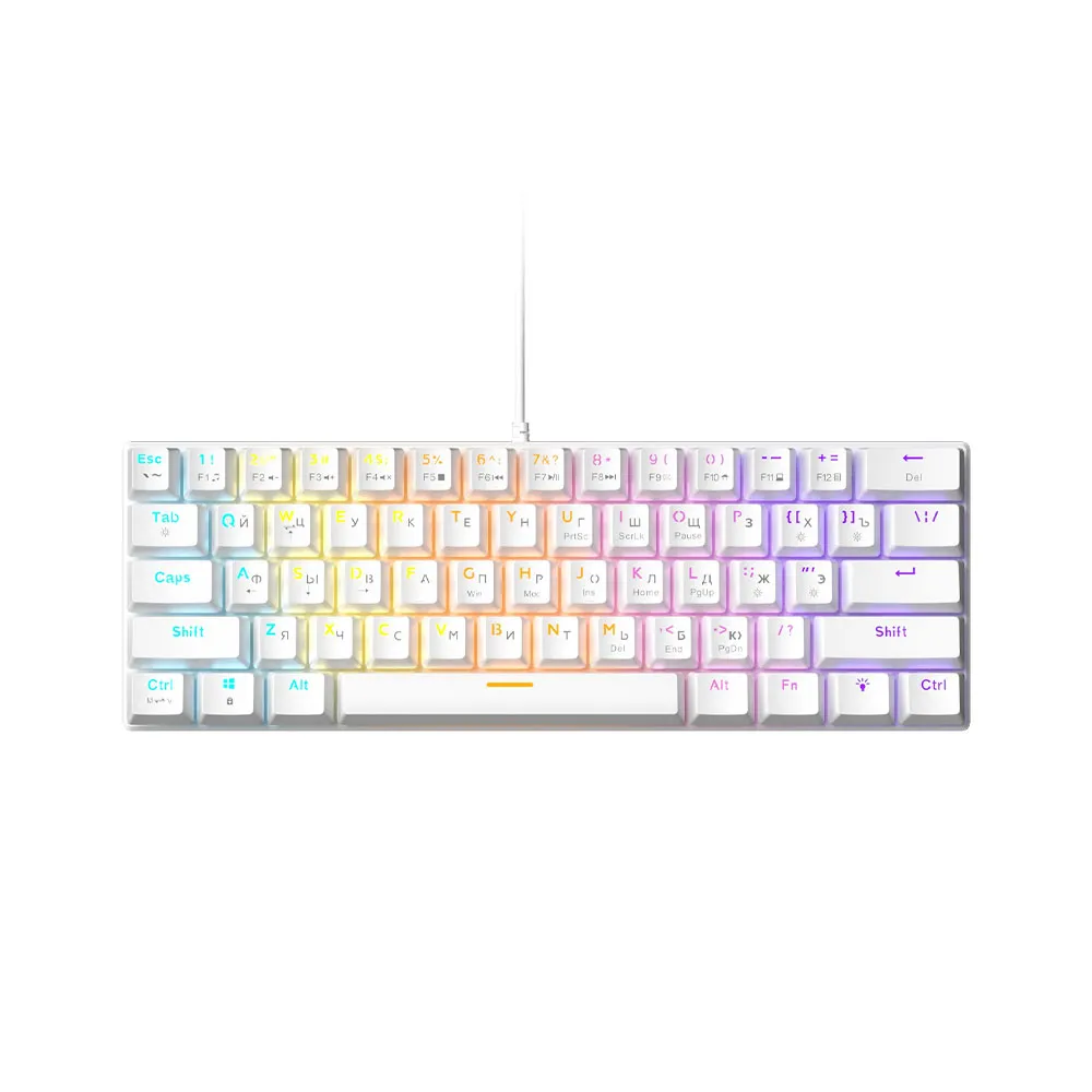 ZIFRIEND BD61 Mechanical Ergonomic Keyboard, 61 Keys Hybrid, LED ...