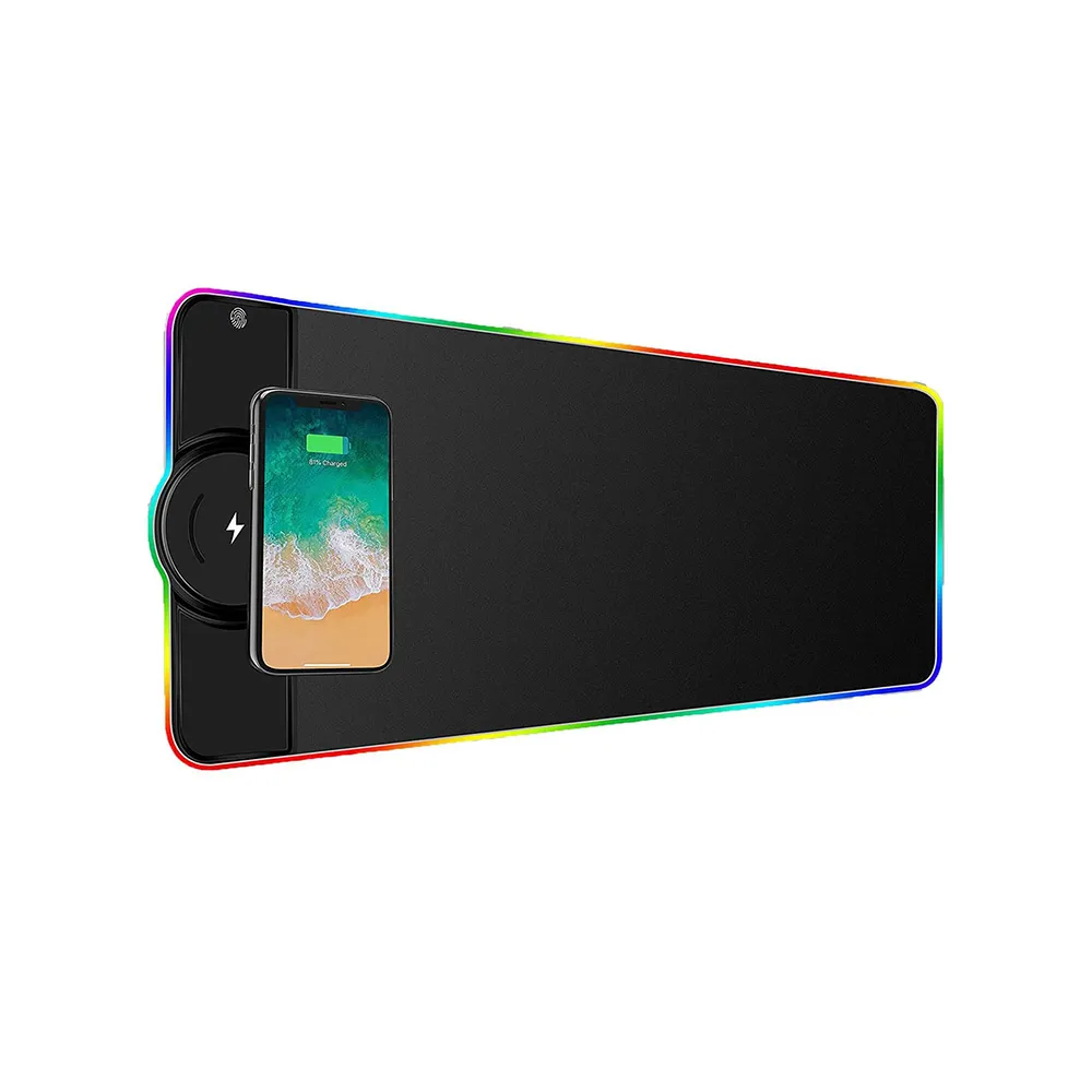 Wireless Charging Mouse Pad ,15W Wireless Charger,10 Lighting Modes ...