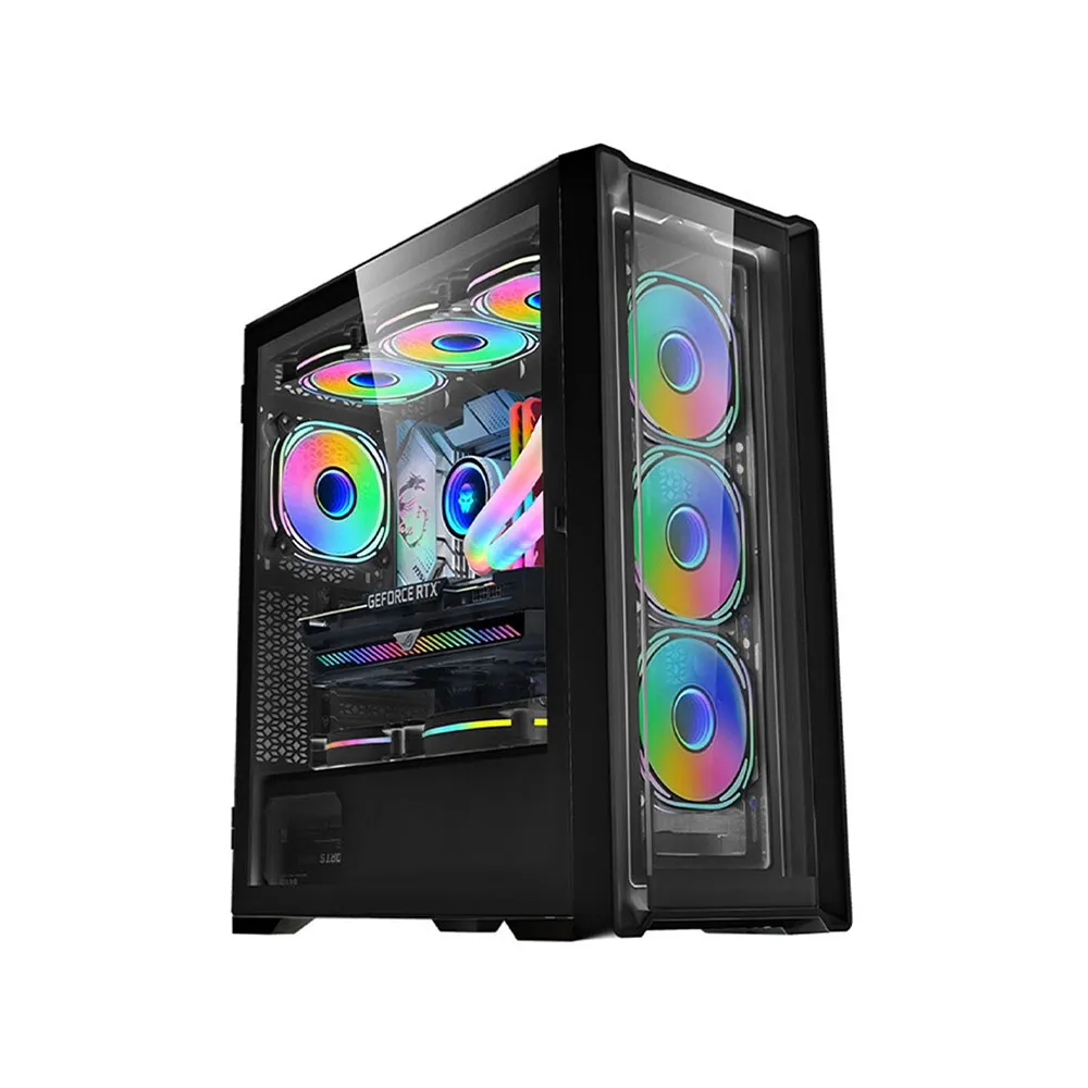 WJ CoolMan Juechen 360 4xFans Gaming Case - Black