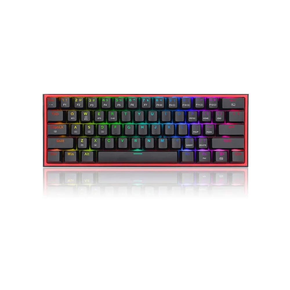 Redragon Fizz Pro K616-RGB Bluetooth %60, 2.4G, 61 Keys, Wired RGB ...
