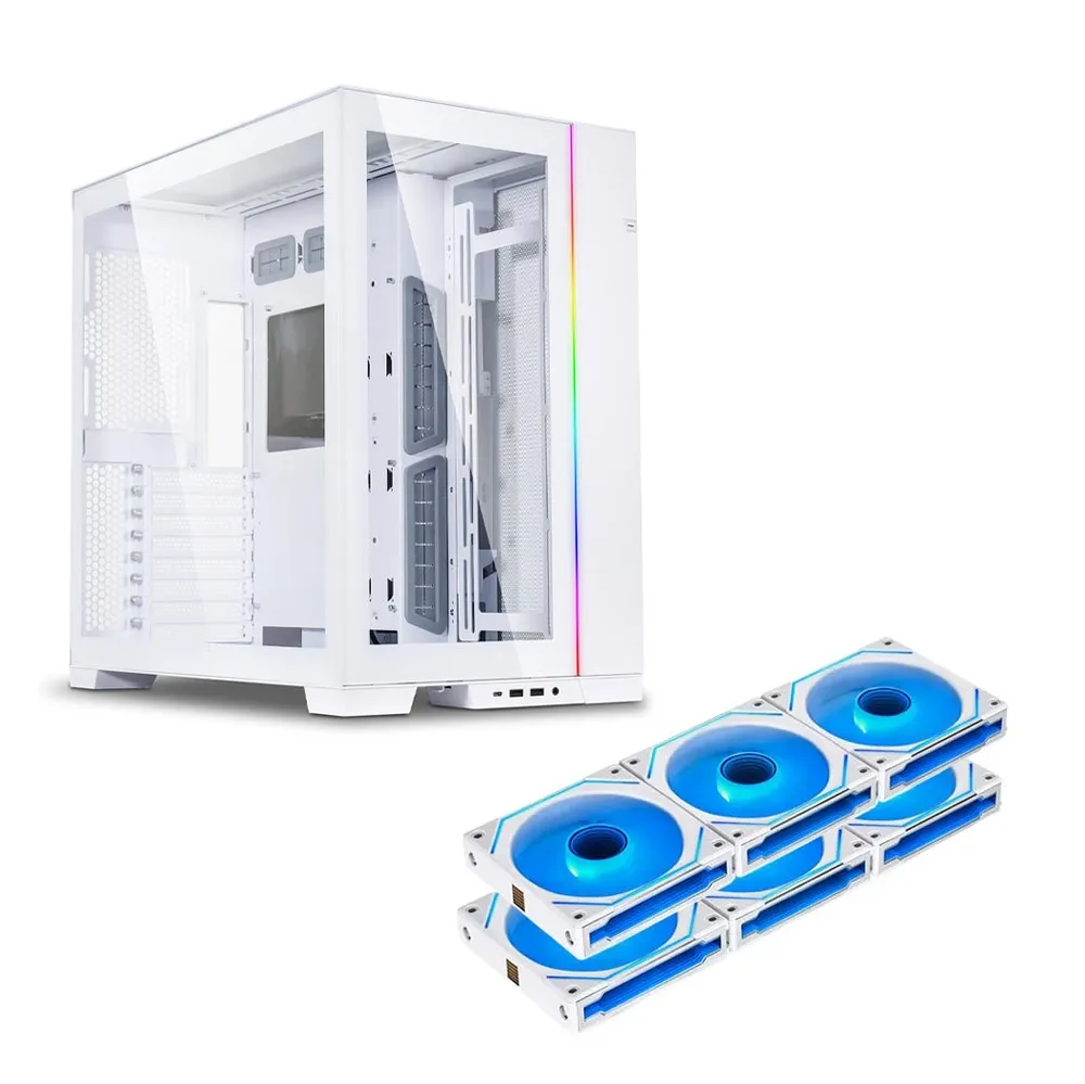 Lian Li LI PC-O11 Dynamic EVO Snow White ATX Full Tower Gaming Computer ...