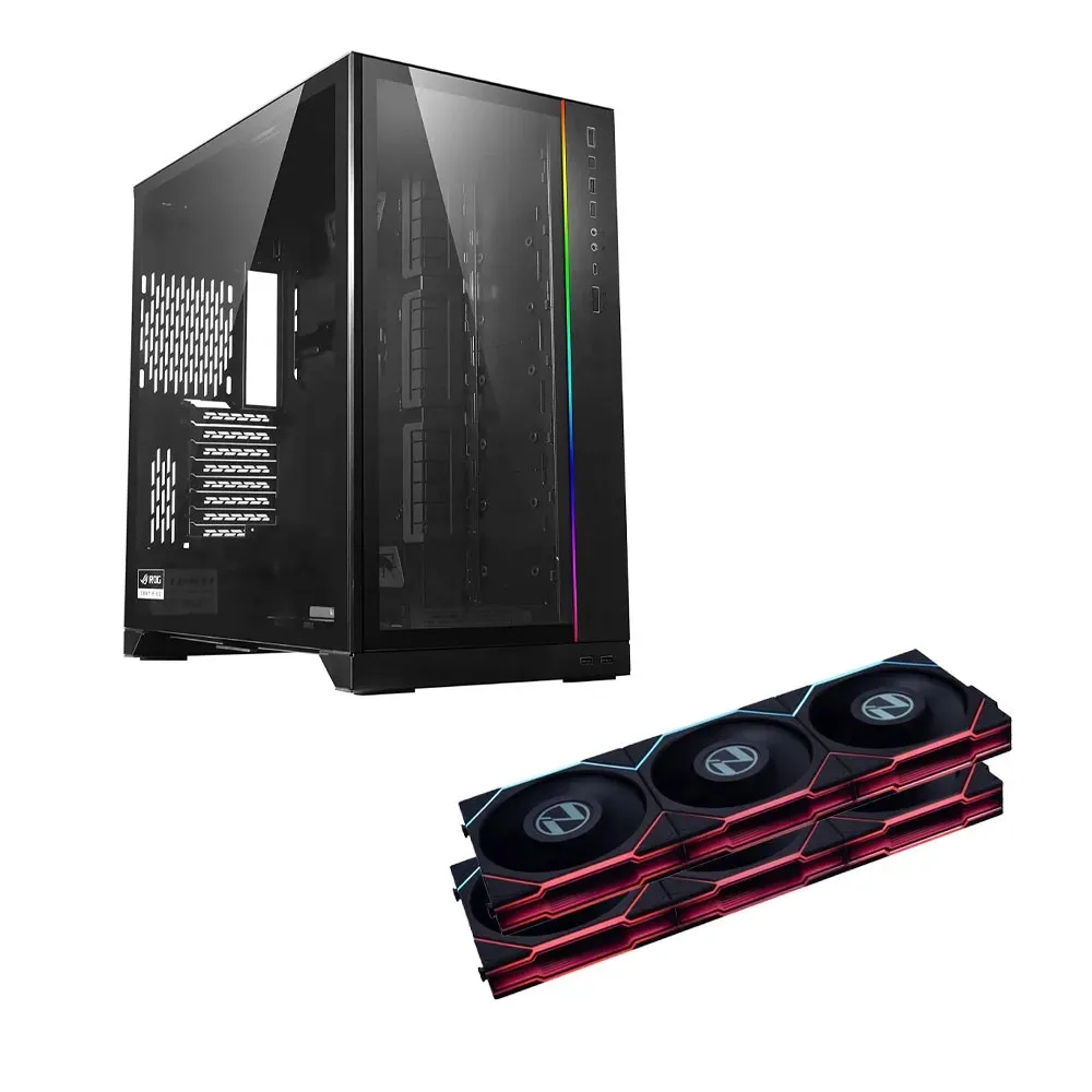 Lian Li O11D XL ROG Certified, Full Tower (Black) + Lian Li UNI Fan TL ...