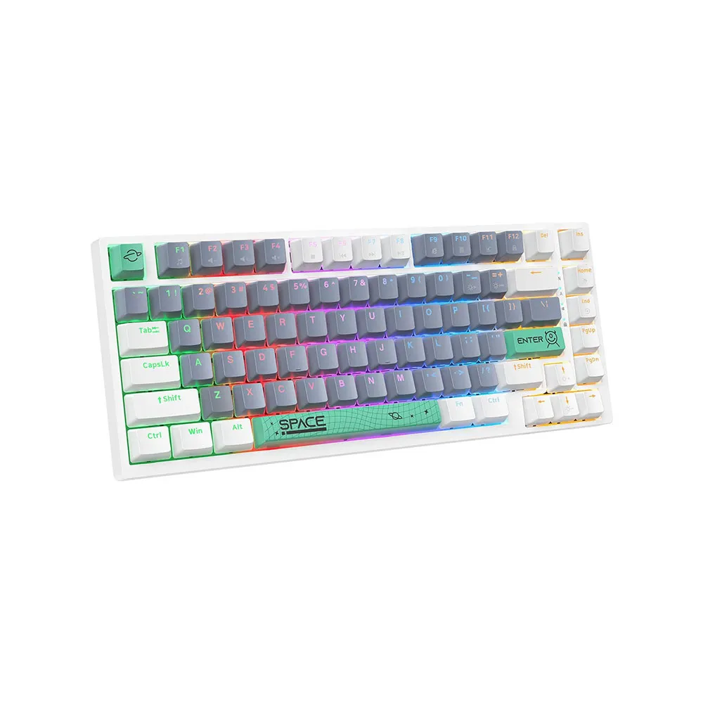 ONIKUMA G52 %80, 82 Keys USB Wired Gaming Mechanical Keyboard, RGB ...