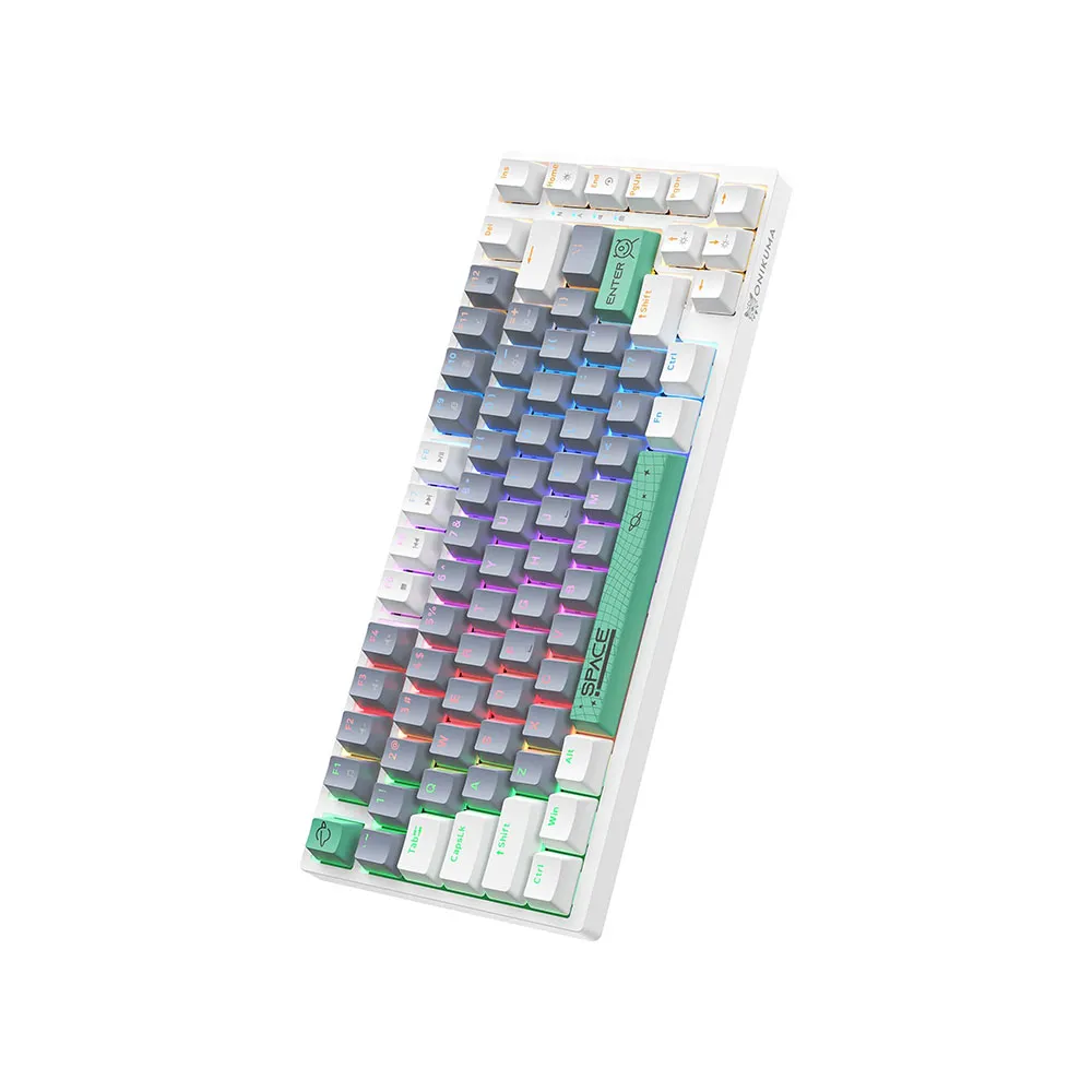 ONIKUMA G52 %80, 82 Keys USB Wired Gaming Mechanical Keyboard, RGB ...