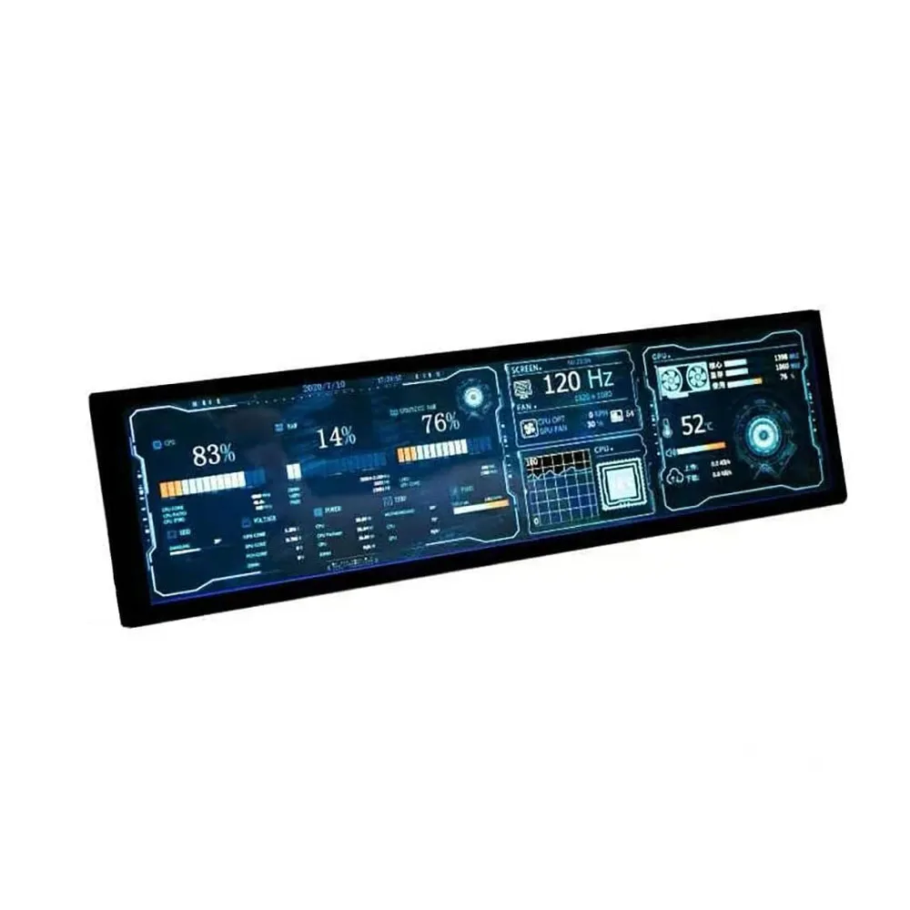 EDIY 8.8 inch IPS Screen AIDA64 CPU Temperature Monitor 1920 x 480 LED ...